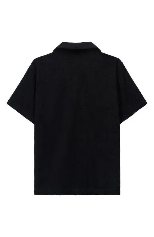 RtA Nathan Oversize Terry Cloth Camp Shirt