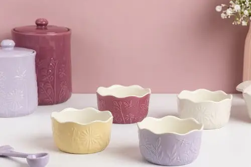 MASON CASH In The Meadow Ramekins With Embossed Floral Design