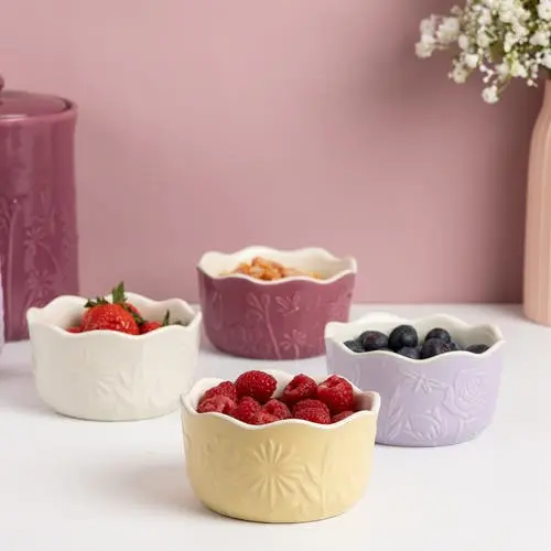 MASON CASH In The Meadow Ramekins With Embossed Floral Design
