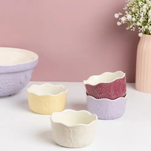 MASON CASH In The Meadow Ramekins With Embossed Floral Design