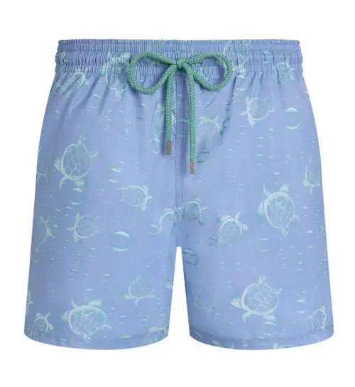 Vilebrequin Ultra-light Packable Swim Shorts With Turtle Print