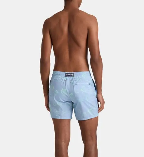 Vilebrequin Ultra-light Packable Swim Shorts With Turtle Print