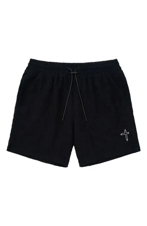 RtA Clyde Pull-on Terry Shorts - Black