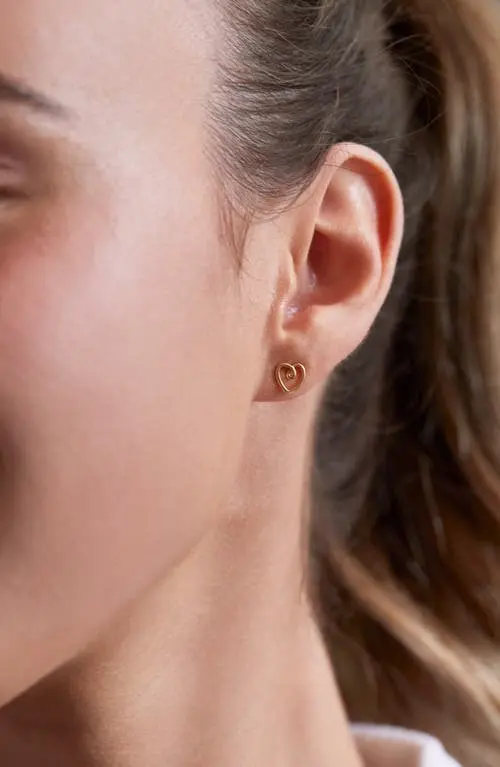 Estée Lauder Heart Wire Stud Earrings