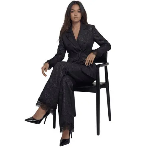 AKALIA The Maison Jacquard Belted Blazer