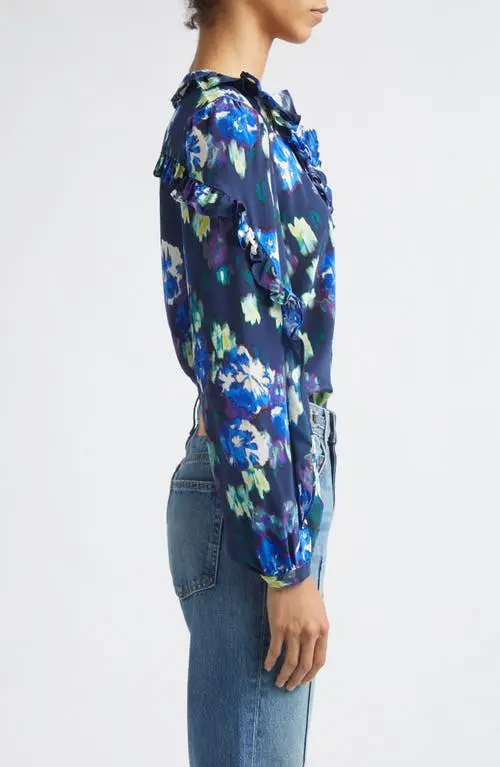 Ulla Johnson Marguerite Ruffle Silk Top