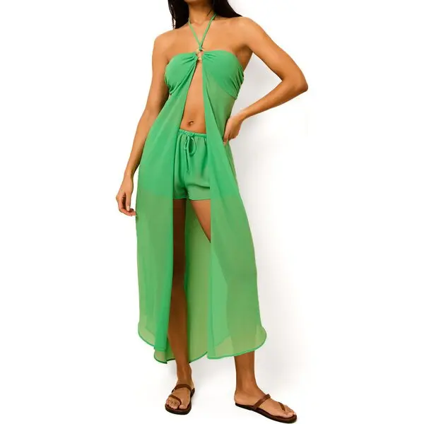 Solid & Striped Maggie Halter Cover-up - Turtle Green