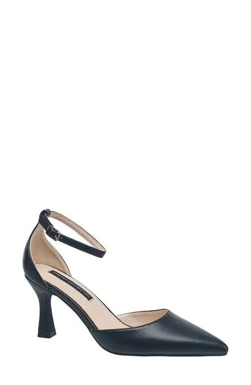 French Connection Champs Heel With Bling Ankle Strap - Black
