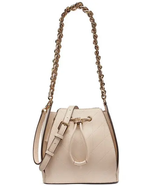 Karl Lagerfeld Paris Fantina Leather Crossbody Bag - Brie
