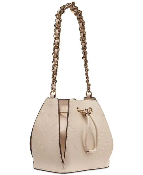 Karl Lagerfeld Paris Fantina Leather Crossbody Bag - Brie
