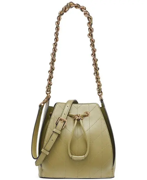 Karl Lagerfeld Paris Fantina Leather Crossbody Bag - Olive