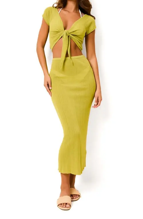 Solid & Striped Rianne Tie Front Crop Cover-up Top