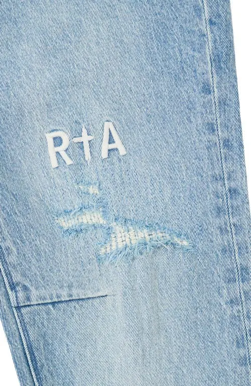 RtA Clayton Rip & Repair Skinny Jeans - Frayed Indigo