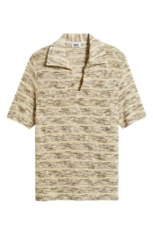 KROST Marled Knit Cotton Blend Polo