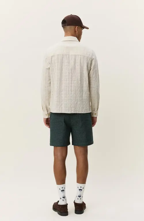 LES DEUX Texture Slub Cotton Overshirt - Ivory