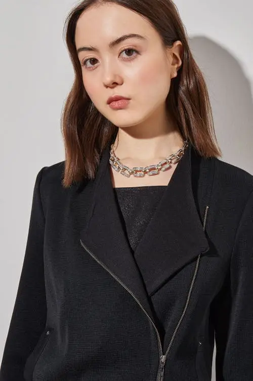Ming Wang Tailored Moto Jacket
