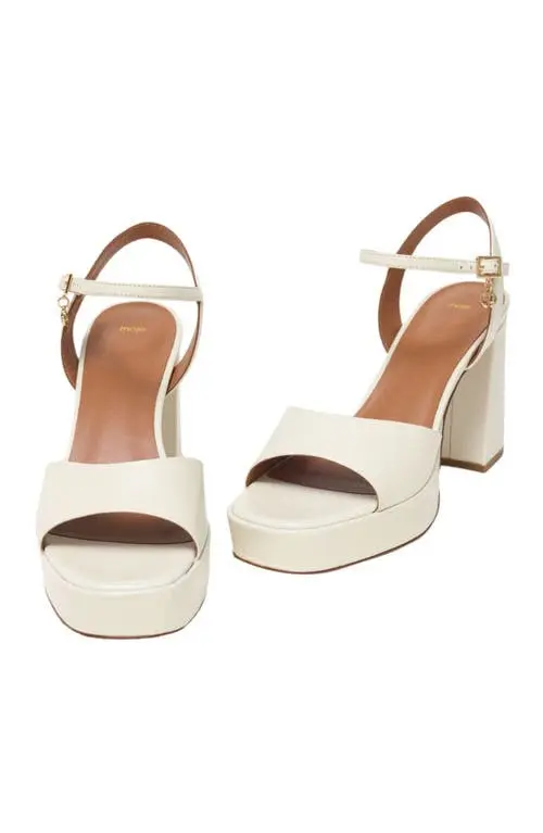 Maje Leather Platform Sandals