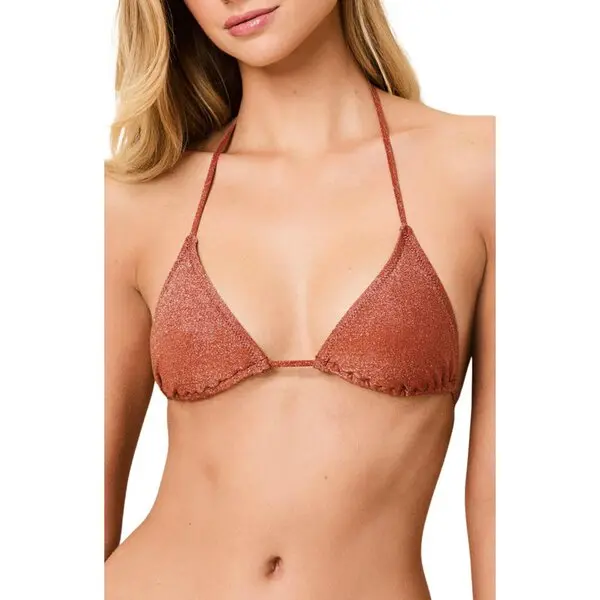 Solid & Striped The Iris Triangle Bikini Top - Spice