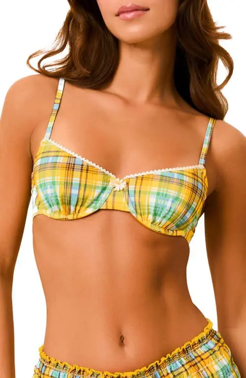 Solid & Striped Daphne Gingham Bikini Top - Multi Plaid