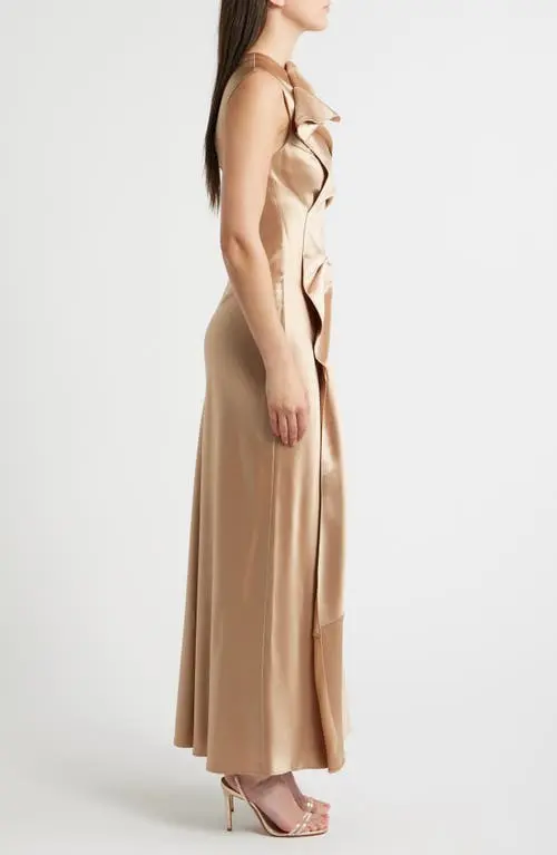 Acler One-shoulder Satin Gown