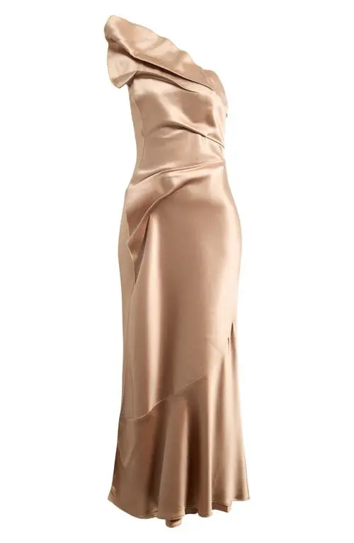 Acler One-shoulder Satin Gown