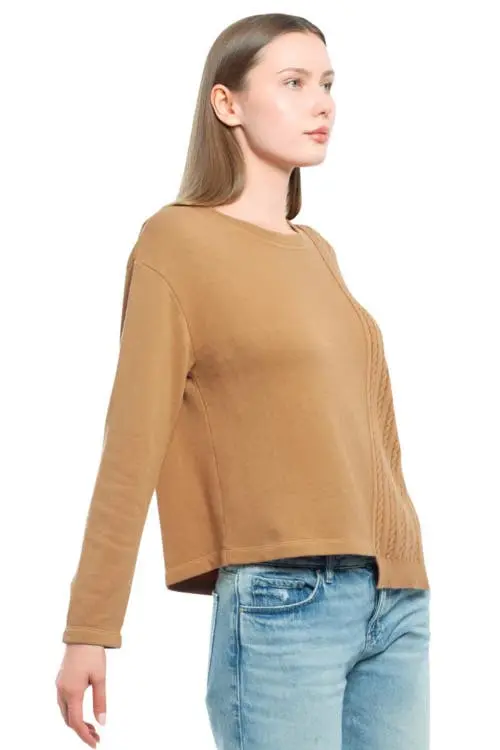Wilt Round Neck Sweatshirt - Medium Brown