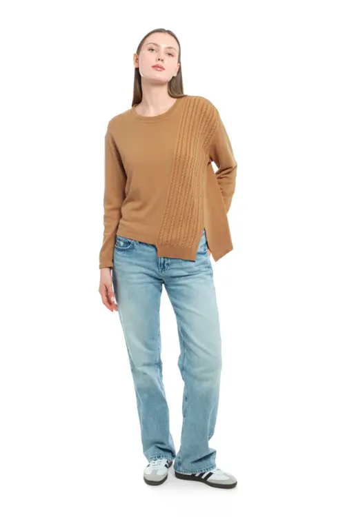 Wilt Round Neck Sweatshirt - Medium Brown