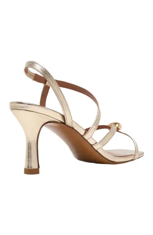 Maje Metallic Multi-strap Heeled Sandals - Light Gold