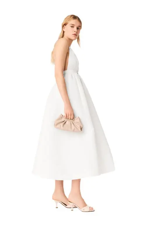 Maje Jewelled Taffeta Maxi Dress