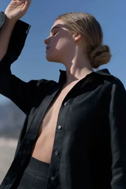 NUAJE NUAJE Mia Linen Twill Oversized Shirt