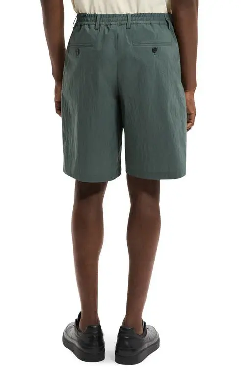 Theory Flat Front Nylon Bermuda Shorts - Pine Grove