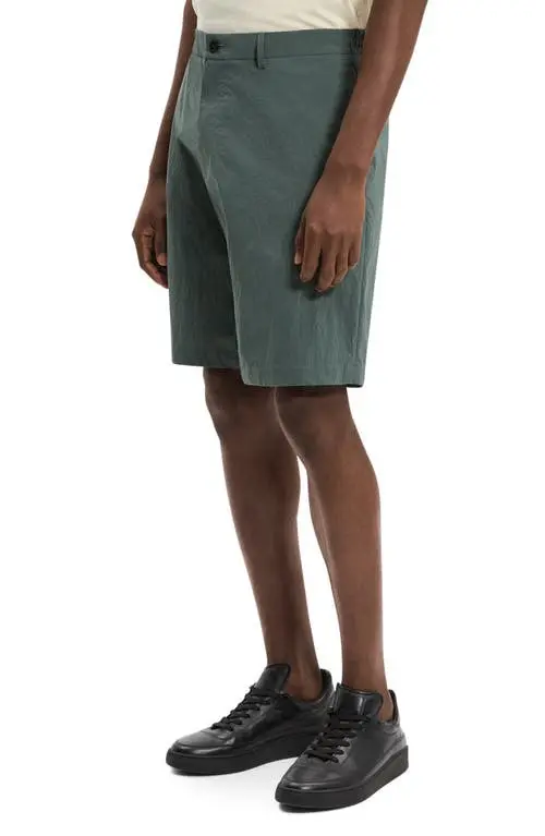 Theory Flat Front Nylon Bermuda Shorts - Pine Grove