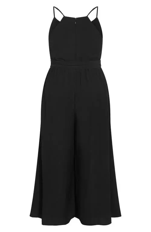 City Chic Kaira Sleeveless Wide Leg Jumpsuit