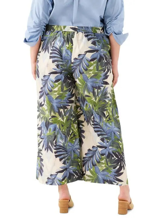 Karen Kane Frond Cotton Wide Leg Pants