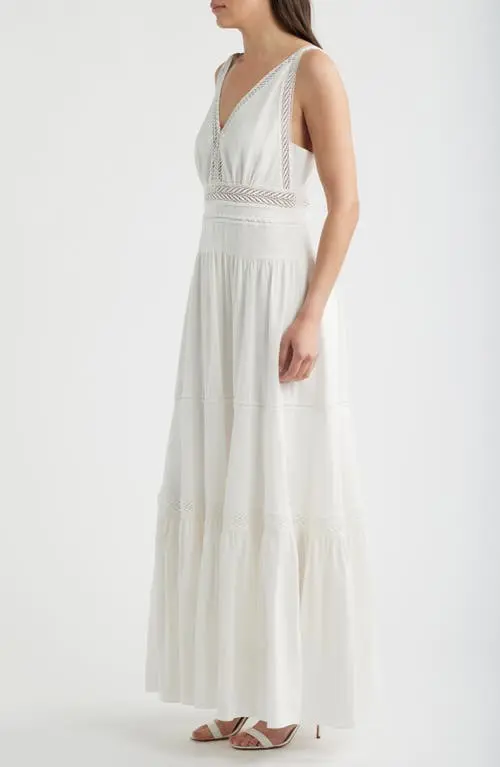 Kobi Halperin Alessia Lace Inset Detail Maxi Dress