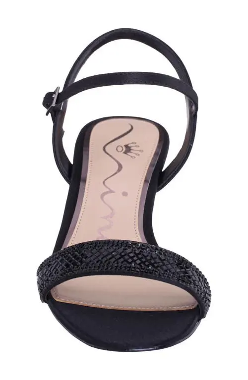 Nina Vonda Ankle Strap Wedge Sandal - Black