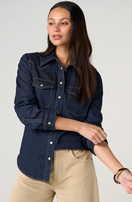 LIVERPOOL Western Slim Fit Denim Shirt