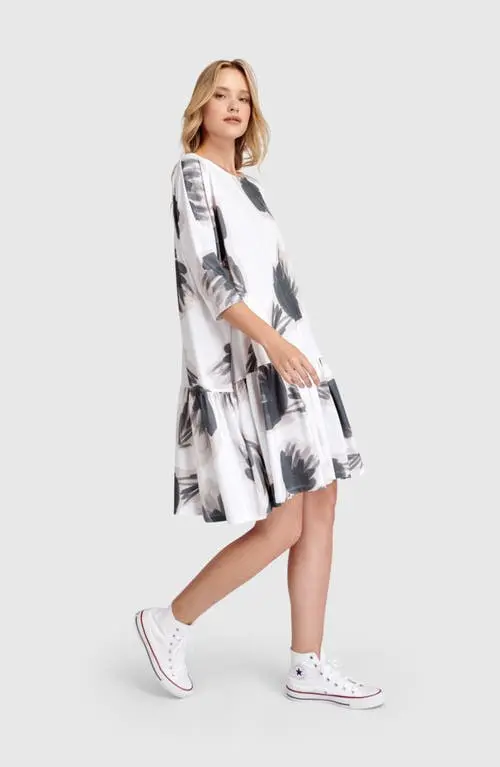 Alembika Feather Flounce Mini Dress