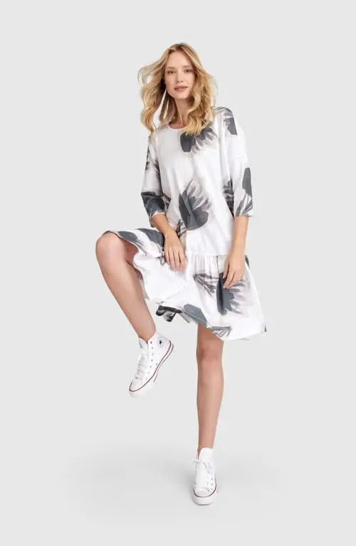 Alembika Feather Flounce Mini Dress