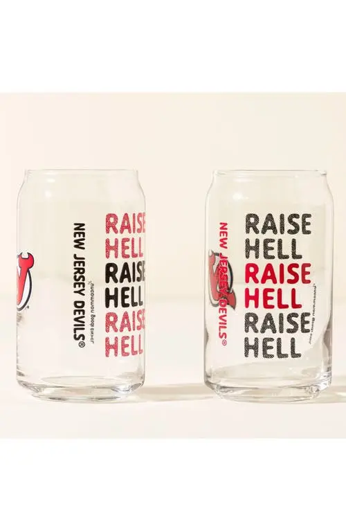 UNCOMMON GOODS Nhl Show Your Spirit! Can-shaped Glass - New Jersey Devils