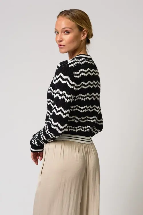 Central Park West Francie Novelty Crochet Cardigan