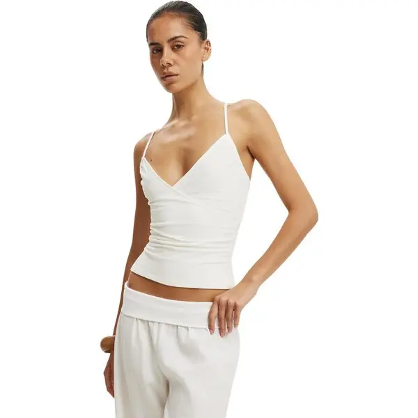 COTTON ON Fern Wrap Cami - Vintage White