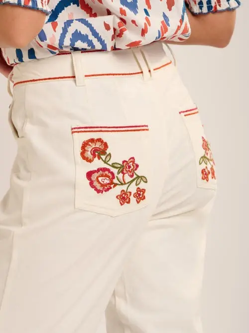BRAKEBURN Blake Embroidered Detail Pants