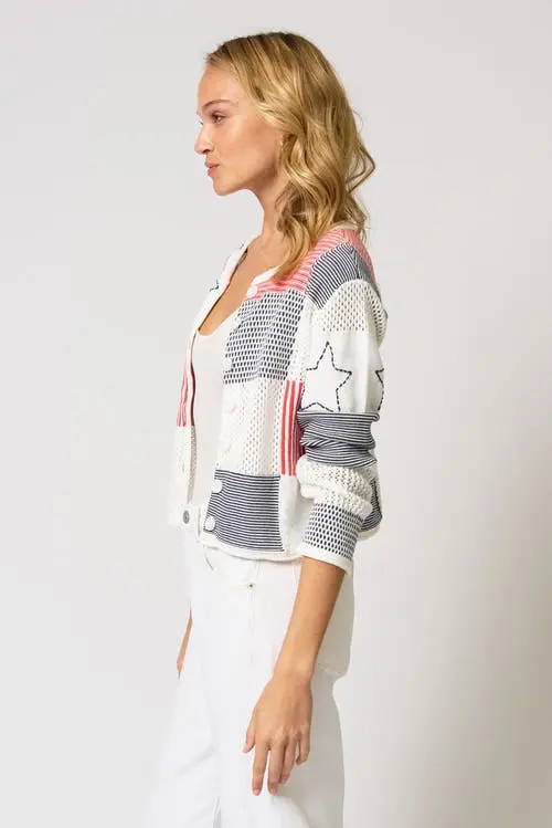 Central Park West Quilted Patchwork Cardigan