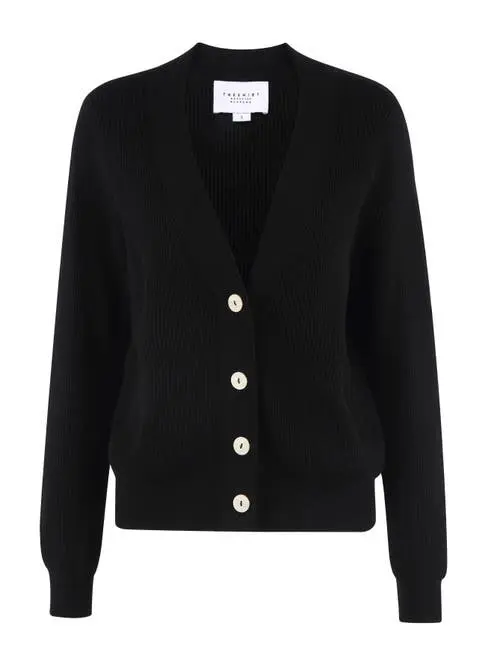 The Shirt By Rochelle Behrens The V-neck Cotton Cashmere Sweater - Black