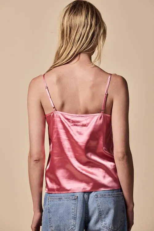 The Shirt By Rochelle Behrens Poly Satin Cami Shirt