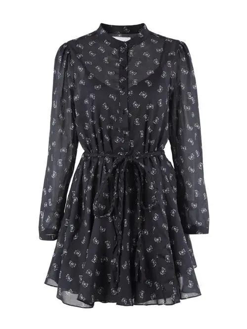The Shirt By Rochelle Behrens The Jenica Dress - Black Bow