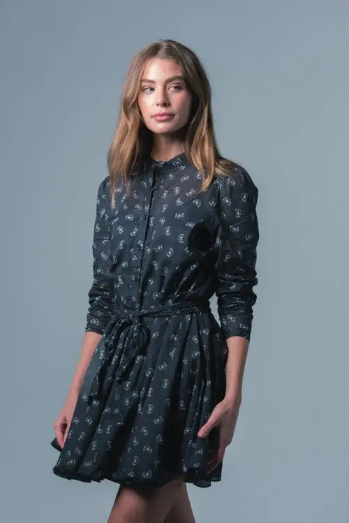 The Shirt By Rochelle Behrens The Jenica Shirtdress With Braided Rope Belt
