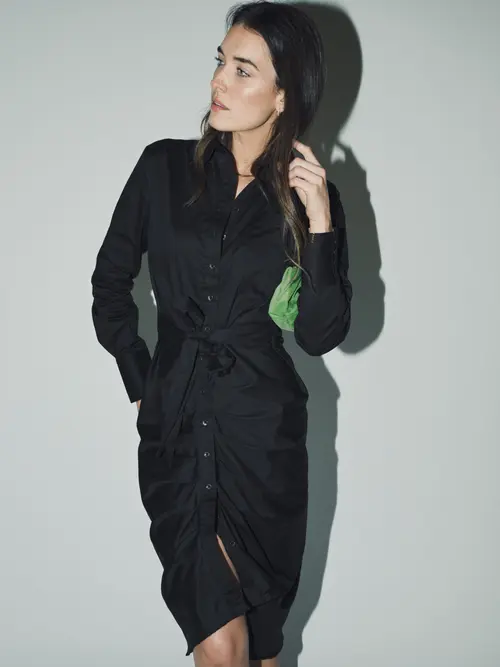 The Shirt By Rochelle Behrens Wrap Front Shirtdress