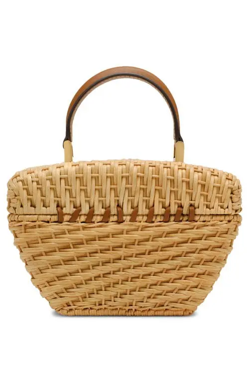 Cult Gaia Tyla Woven Rattan Top Handle Bag